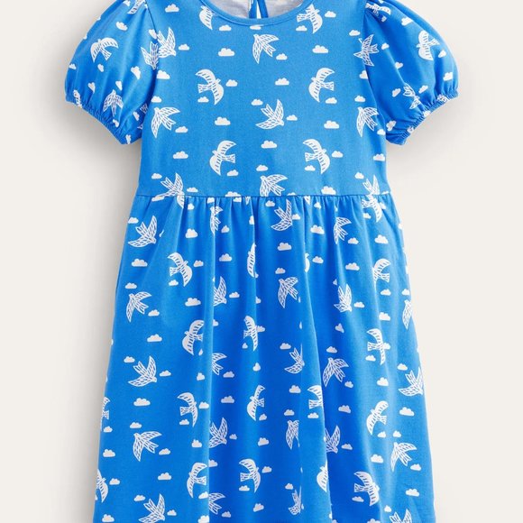 Mini Boden | Dresses | Nwt Mini Boden Puff Sleeve Jersey Dress | Poshmark